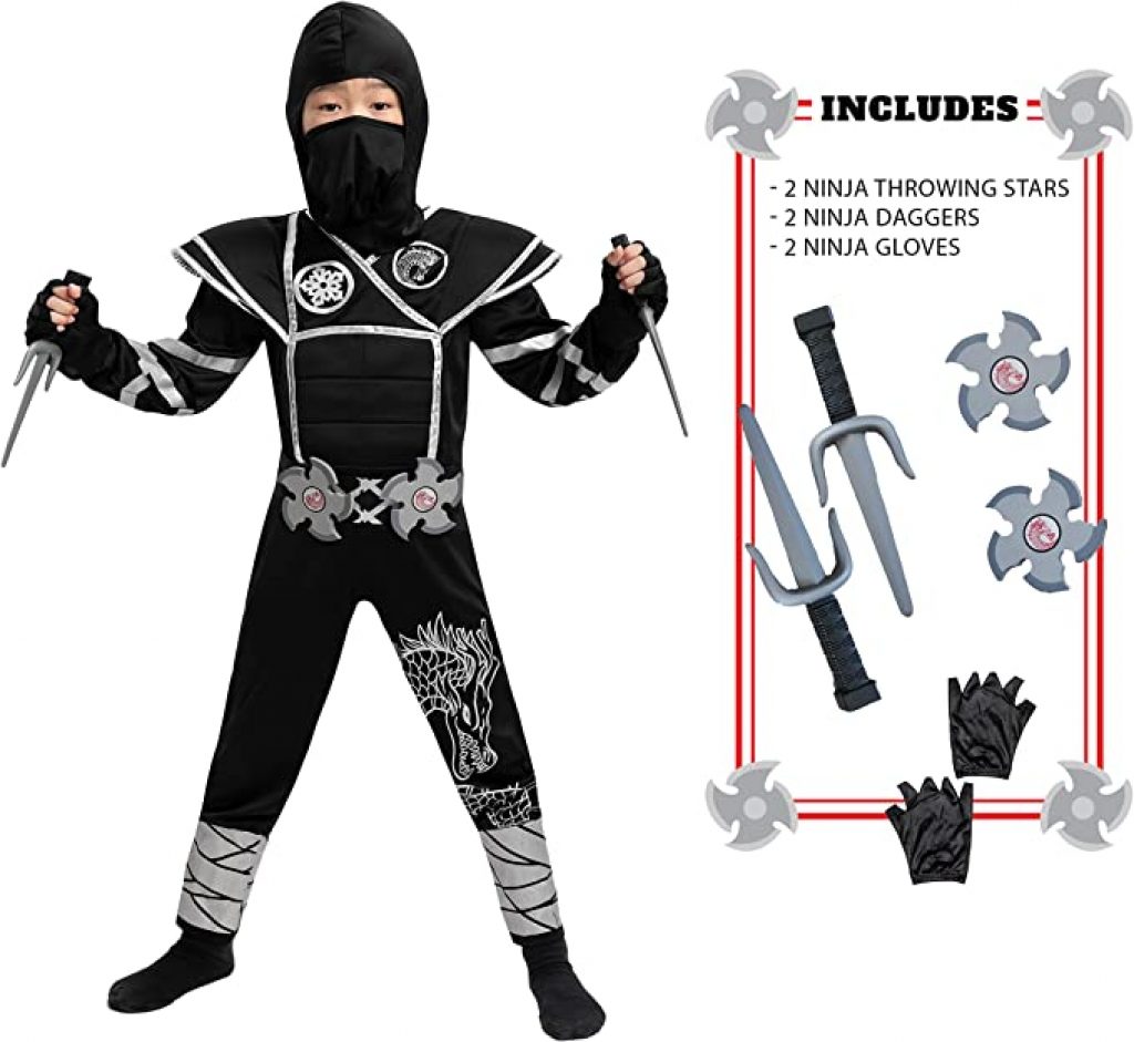 6% OFF Childrens Silver Ninja Costume - Freebies